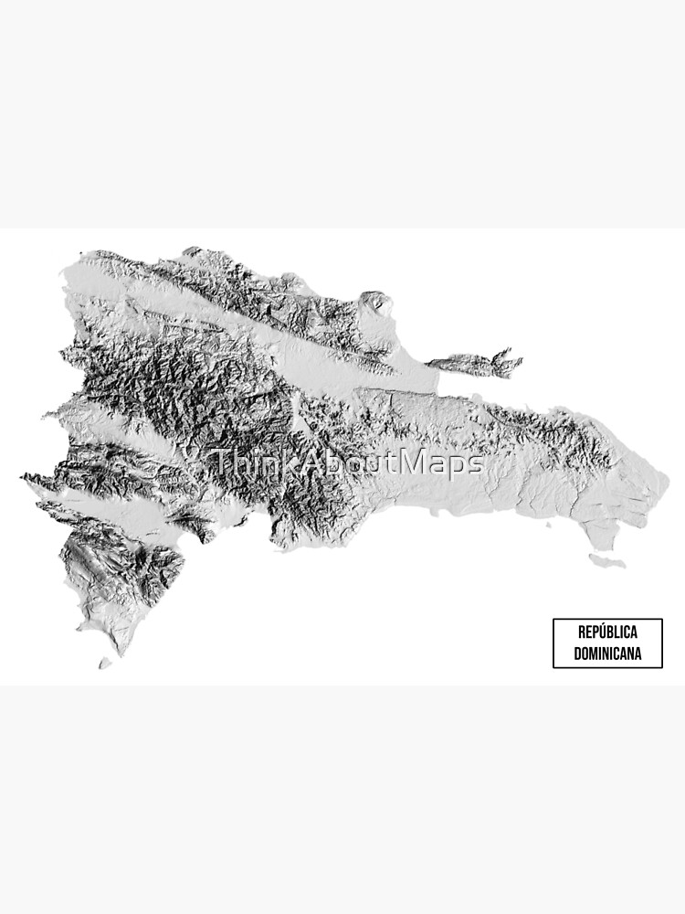 Lámina artística «Mapa en relieve de República Dominicana» de ...