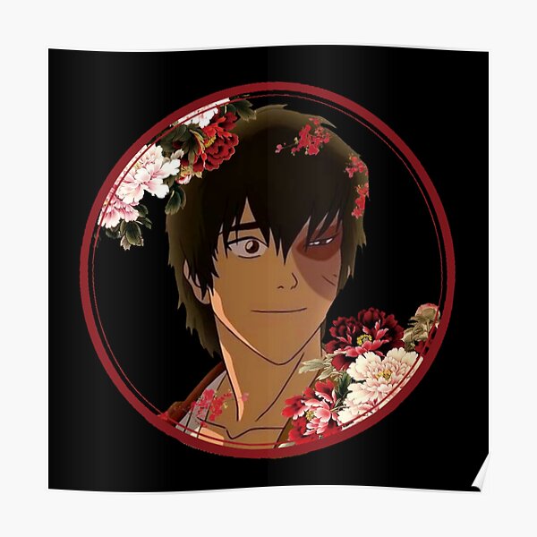 "SMILING ZUKO FLORAL BORDER UWU " Poster for Sale by heyjessicaho ...