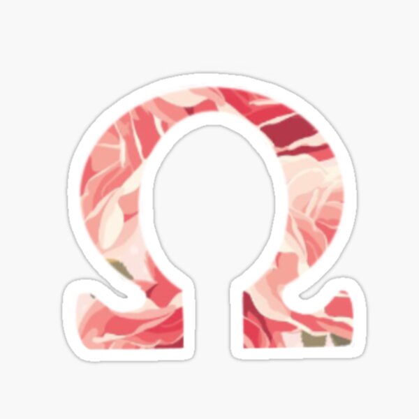 "Floral Omega Greek Letter" Sticker for Sale by Jordanmichele1 | Redbubble