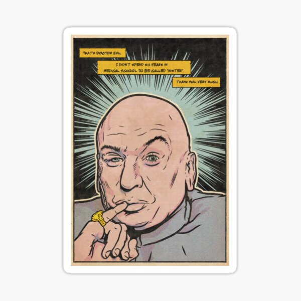 "Mike Myers dr evil" Sticker for Sale by pulporosa | Redbubble