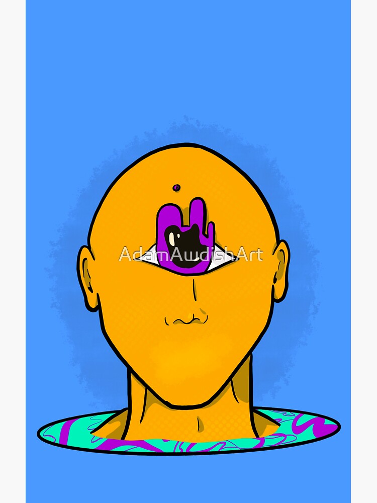 "Psyclops Poster" Sticker for Sale by AdamAwdishArt | Redbubble