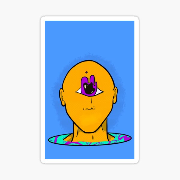 "Psyclops Poster" Sticker for Sale by AdamAwdishArt | Redbubble