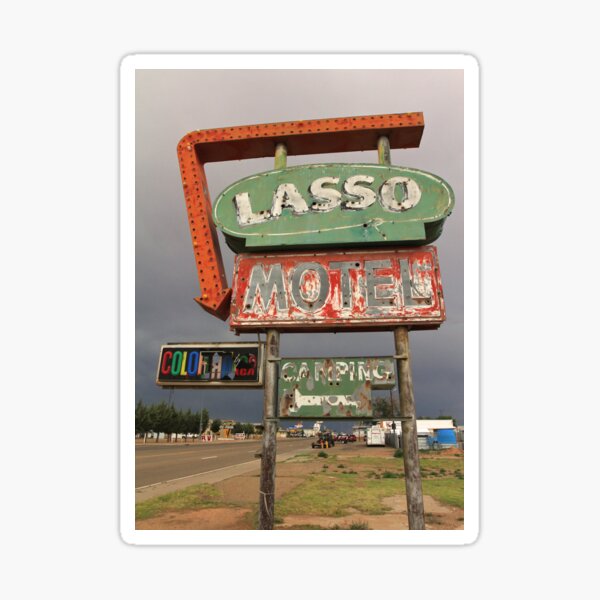 "Lasso Motel" Sticker for Sale by 69DIRTYRAT | Redbubble