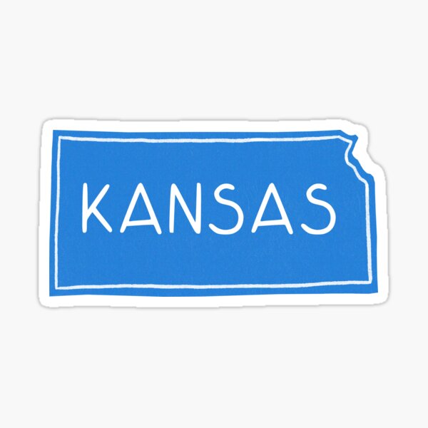 "Kansas Map Sticker" Sticker by Drawingvild | Redbubble
