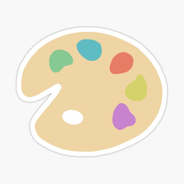 "pastel paint palette" Sticker by kiaramcgee | Redbubble