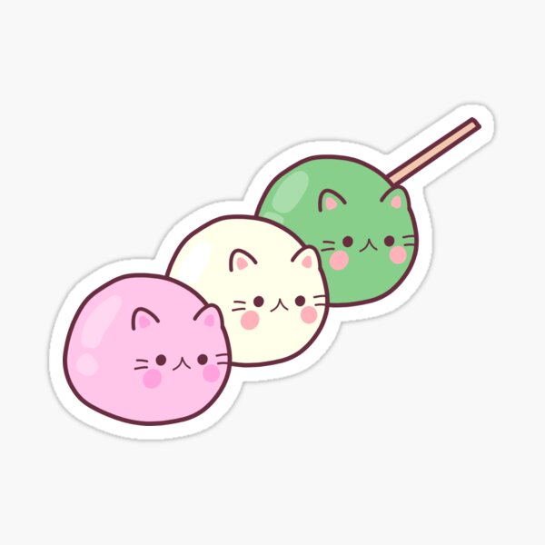 "cat dango " Sticker for Sale by miriart | Redbubble