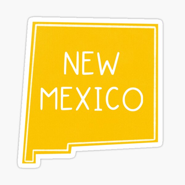 "New Mexico Map Sticker" Sticker for Sale by Drawingvild | Redbubble