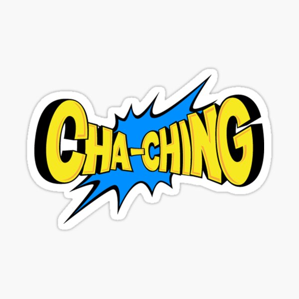 "Cha Ching Logo" Sticker for Sale by Hansgoossens | Redbubble
