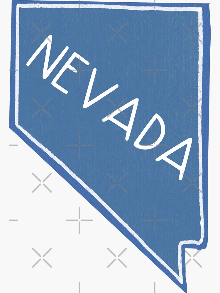 "Nevada Map Sticker" Sticker for Sale by Drawingvild | Redbubble