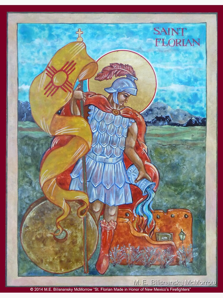 "St. Florian Icon - Patron Saint of Firefighters." Sticker for Sale by ...