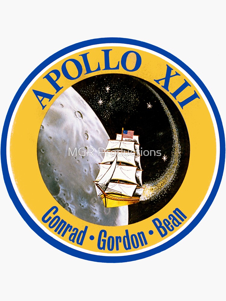 "Apollo 12 Mission Logo" Sticker for Sale by Quatrosales | Redbubble