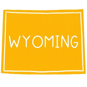"Wyoming Map Sticker" Sticker for Sale by Drawingvild | Redbubble