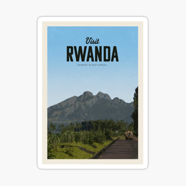 "Visit Rwanda" Sticker for Sale by CallumGardiner | Redbubble