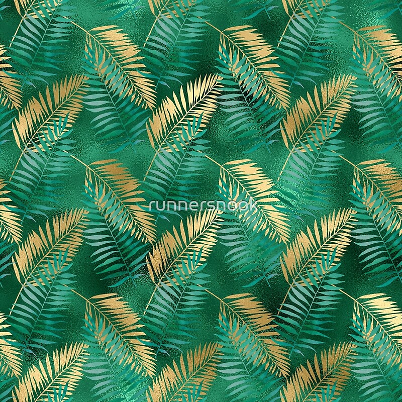 "Emerald and Gold Safari / Animal Print Pattern Collection (Style 17 ...