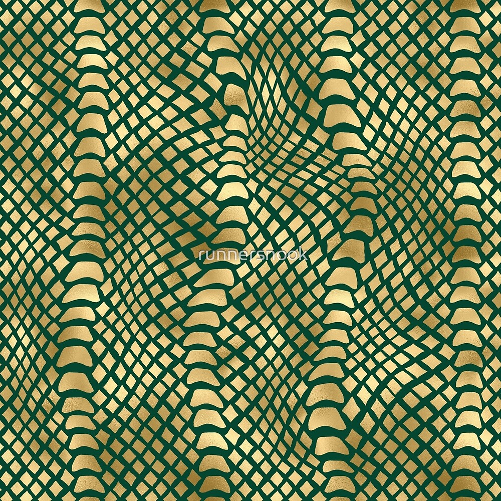 "Emerald and Gold Safari / Animal Print Pattern Collection (style 2 ...