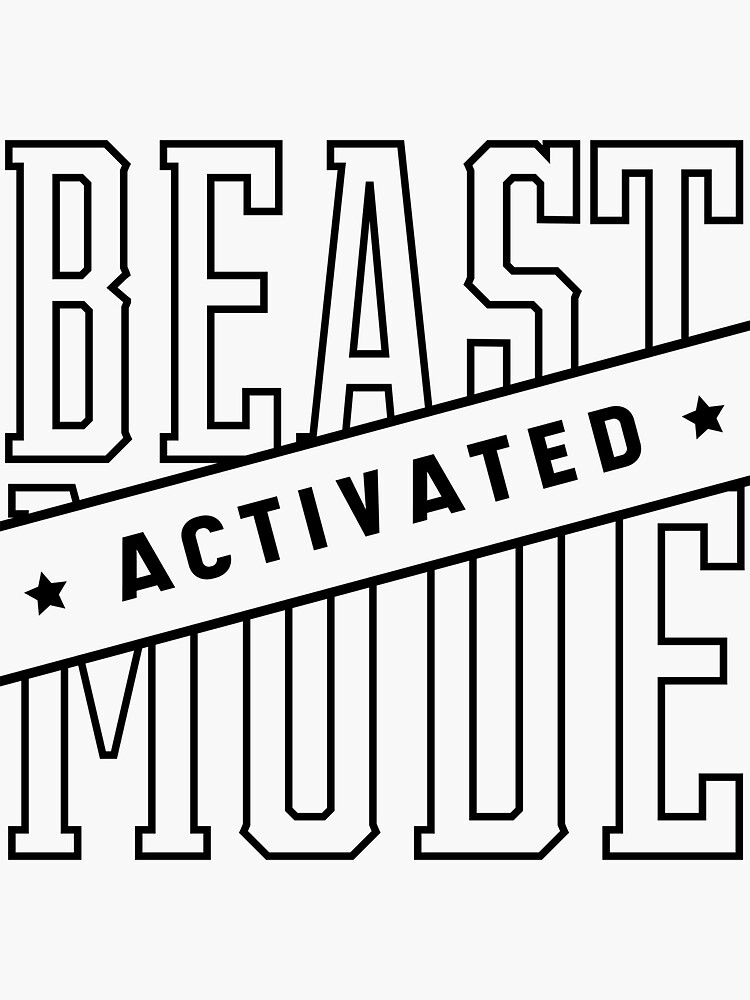 "Beast Mode Gym Bodybuilding Sport Motivation" Sticker by ...