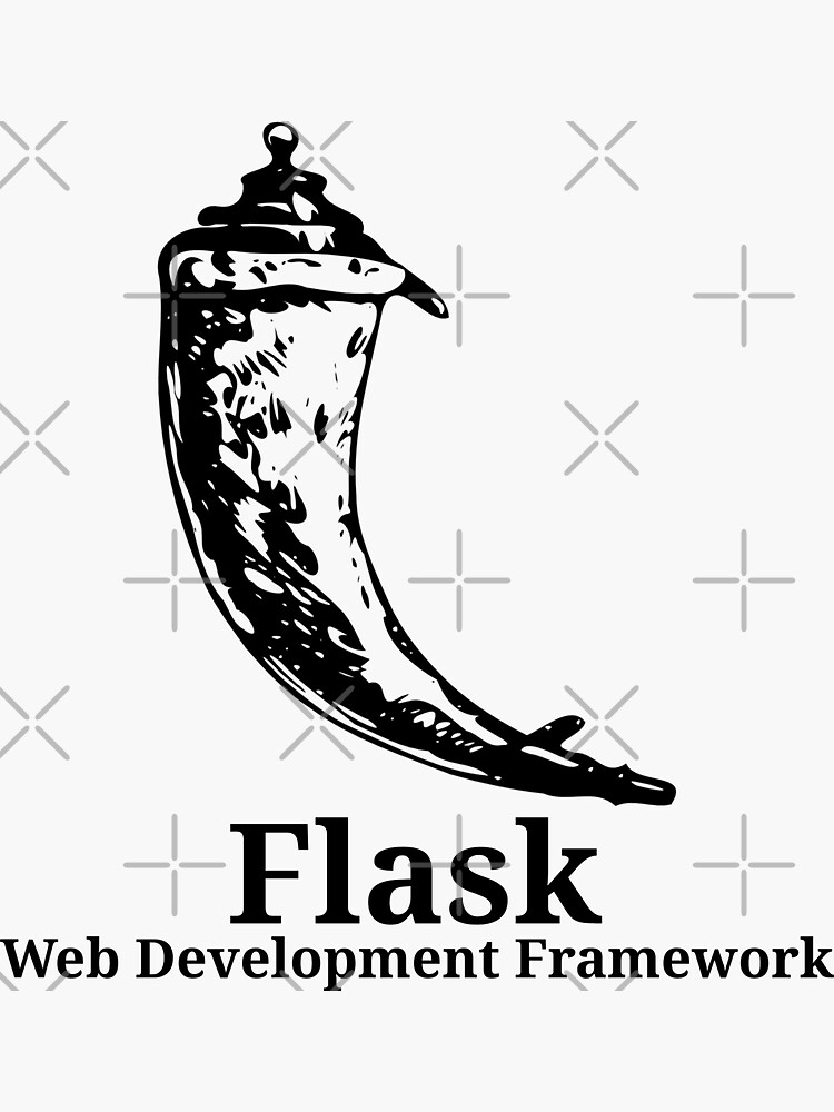 "Flask Web Development Framework" Sticker for Sale by clubtee | Redbubble