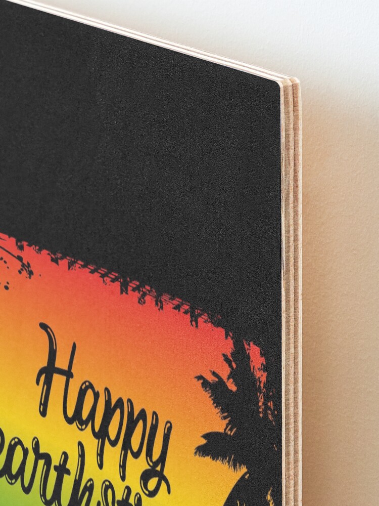 Happy Earthstrong Jamaican Rasta Birthday Slang Mounted Print For Sale By Hothibiscus Redbubble