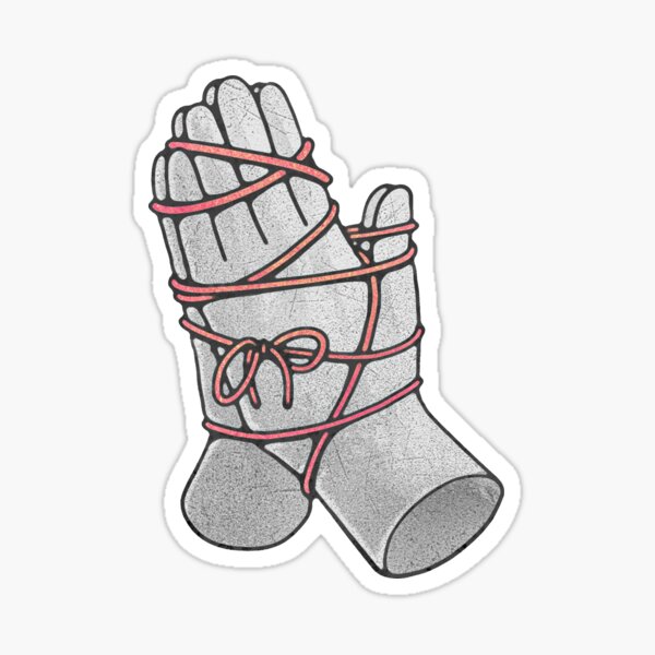 "Tied hands" Sticker for Sale by MJH-Designs | Redbubble