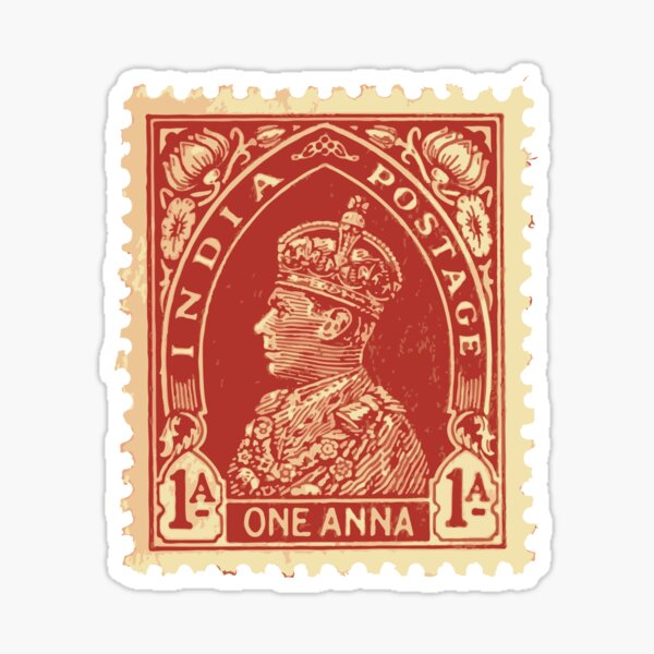 "Postage stamp India" Sticker for Sale by Chillions | Redbubble