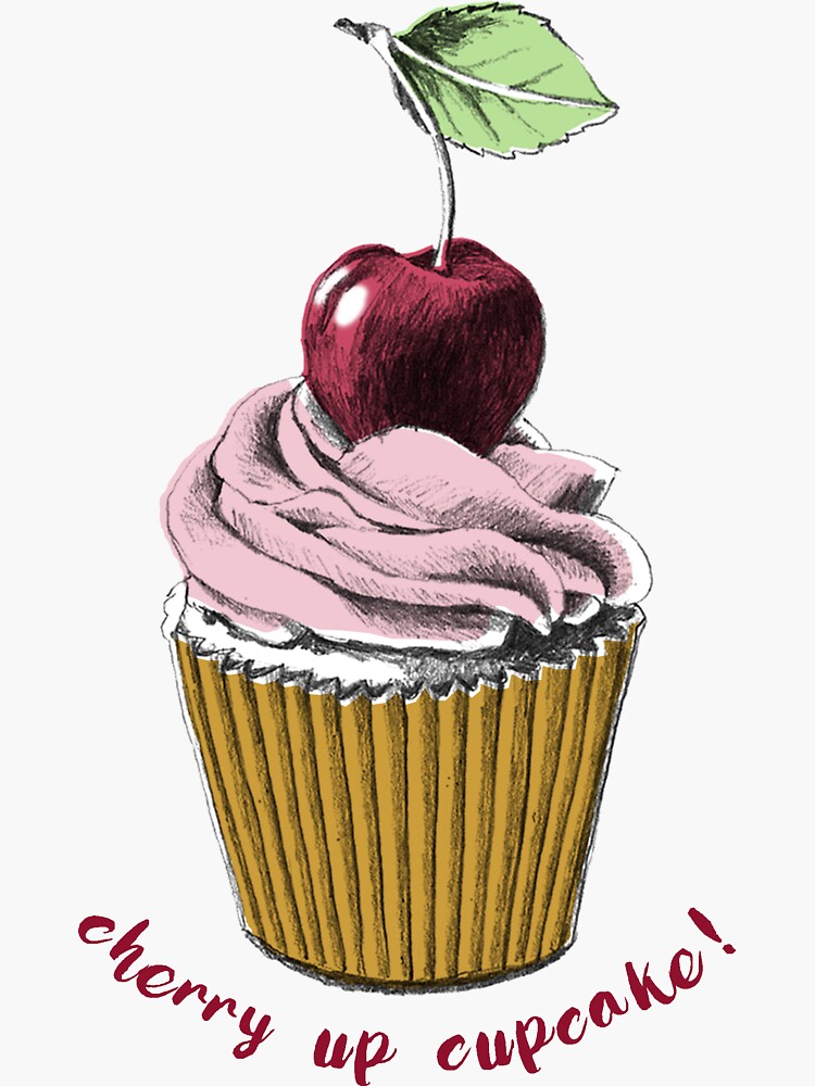 Pegatina «Pegatina y diario de cupcake de cereza dulce» de Lenushka ...