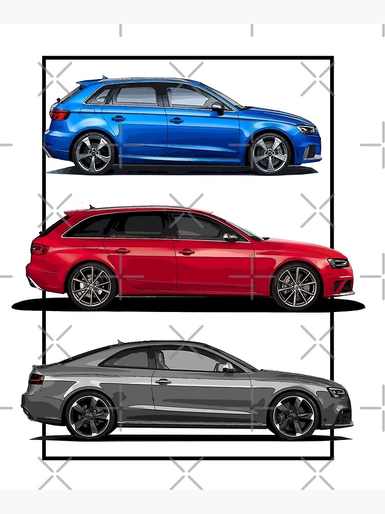 "Audi RS Line - RS3, RS4, RS5" Mounted Print for Sale by Woreth | Redbubble