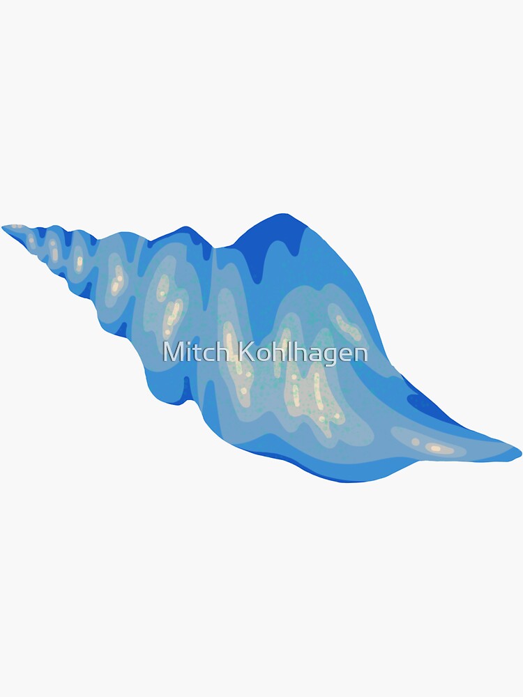 "Shell blue" Sticker for Sale by MitchKohlhagen | Redbubble