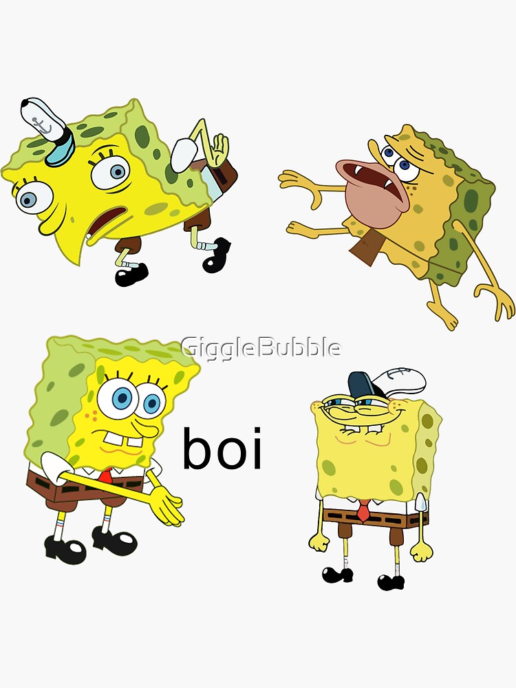 "Spongebob Memes Vol. 1" Sticker for Sale by GiggleBubble | Redbubble