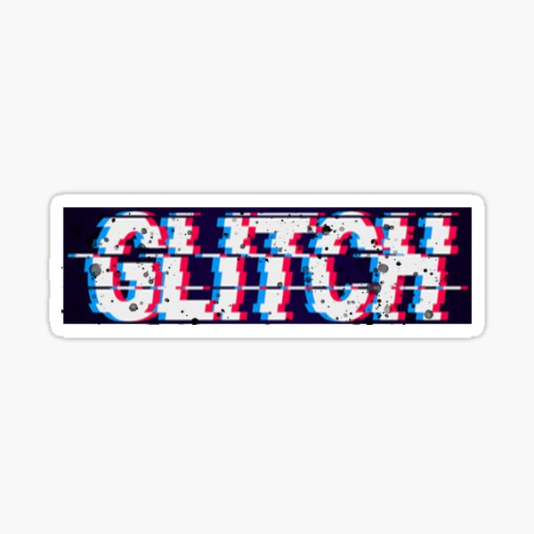 "Glitch effect " Sticker by BlackIspy | Redbubble