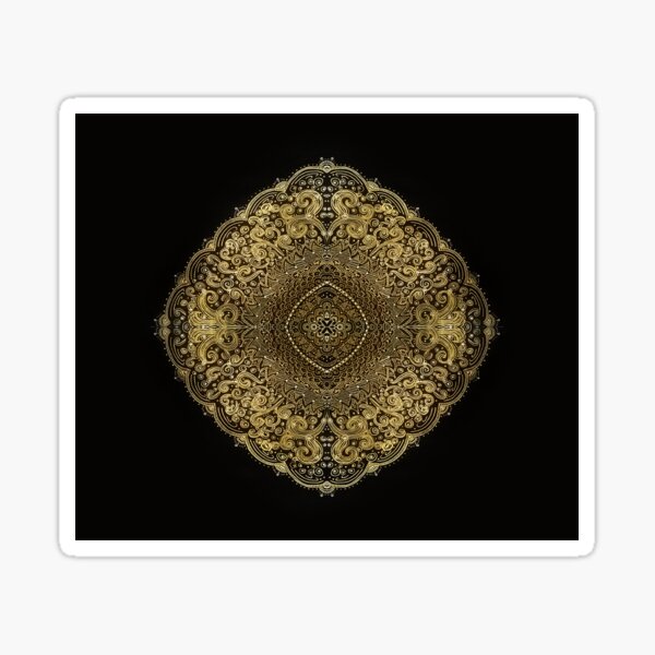 "GOLD MANDALA" Sticker for Sale by HAGARCOHEN | Redbubble