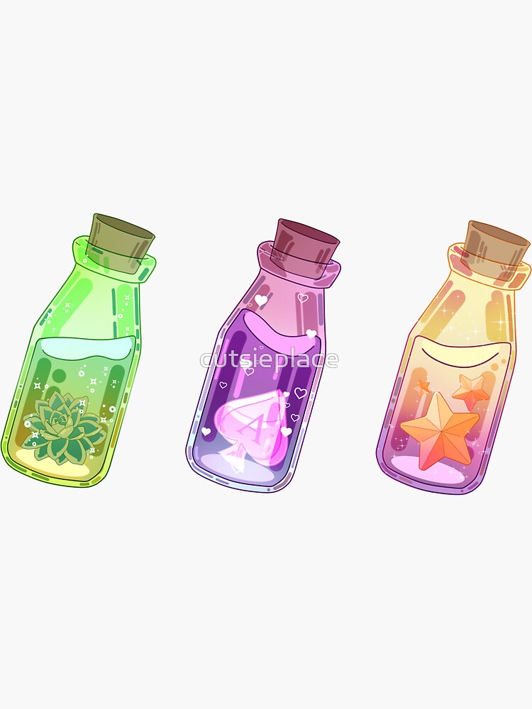 "aro ace enby aesthetic bottles sticker" Sticker by nashazie | Redbubble