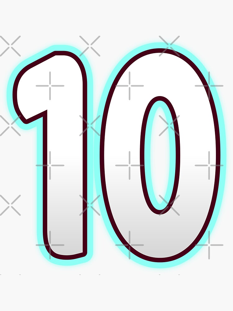 "Number ten" Sticker for Sale by Eloy42 | Redbubble