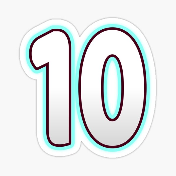 "Number ten" Sticker for Sale by Eloy42 | Redbubble