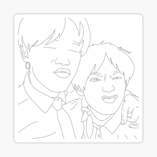 "BTS VMIN Sticker " Sticker by vforvisual | Redbubble