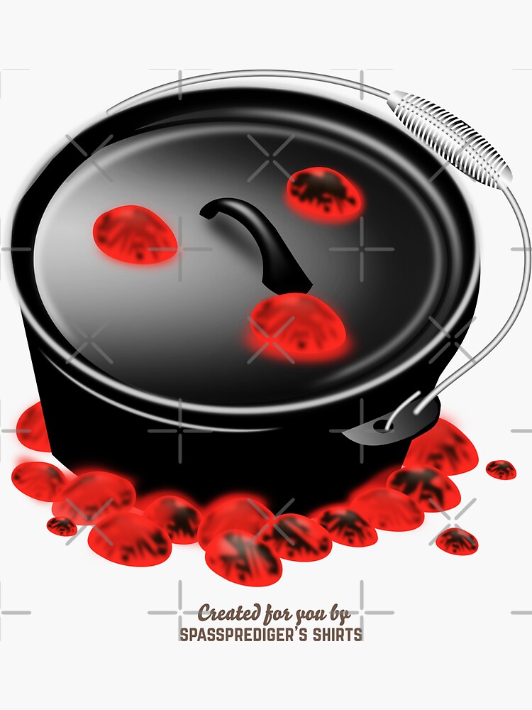 "Dutch Oven T Shirt" Sticker for Sale by Spassprediger | Redbubble