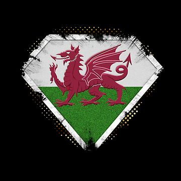 "Superhero from Wales" Sticker for Sale by primetee | Redbubble