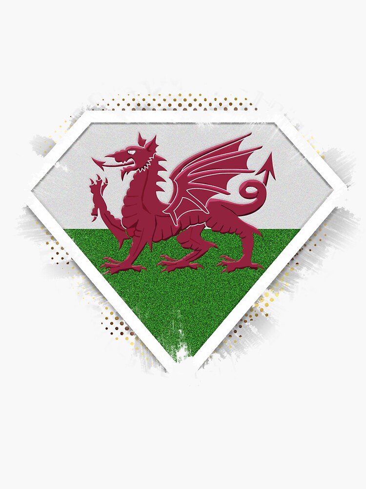 "Superhero from Wales" Sticker for Sale by primetee | Redbubble