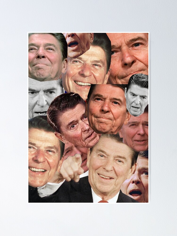 "Ronald Reagan Collage " Poster for Sale by YaqCollages | Redbubble