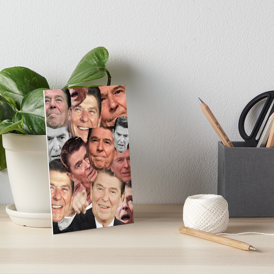 "Ronald Reagan Collage " Art Board Print for Sale by YaqCollages ...
