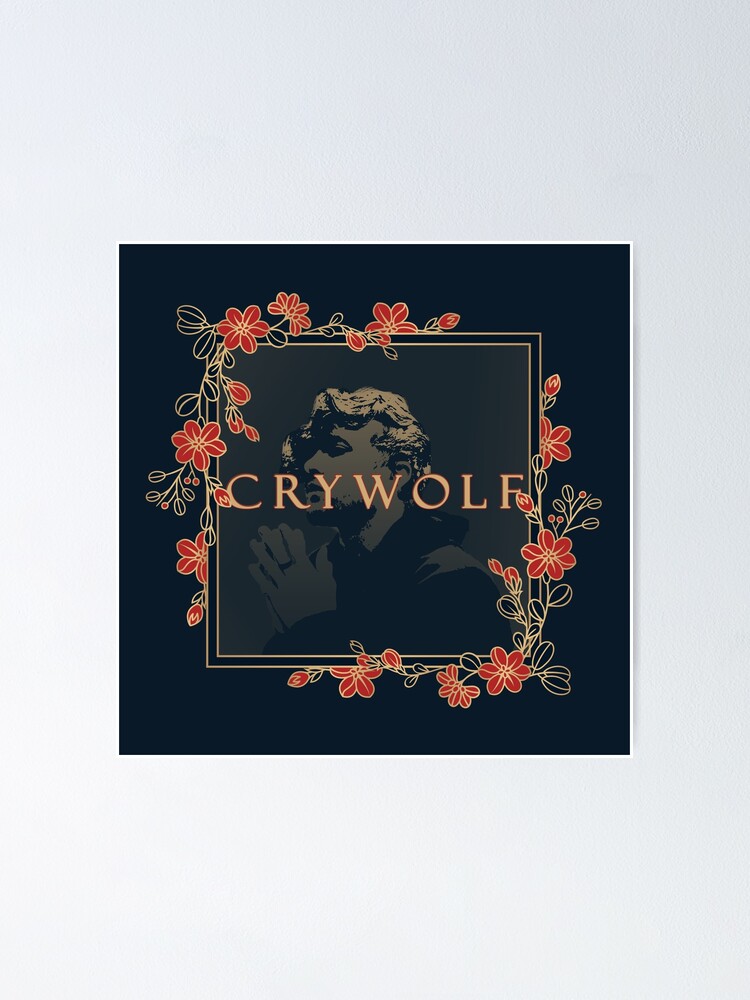 "Crywolf Artist Floral Portrait (blue)" Poster by Chookosaurus | Redbubble