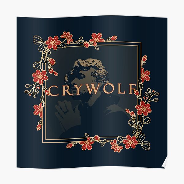 "Crywolf Artist Floral Portrait (blue)" Poster by Chookosaurus | Redbubble