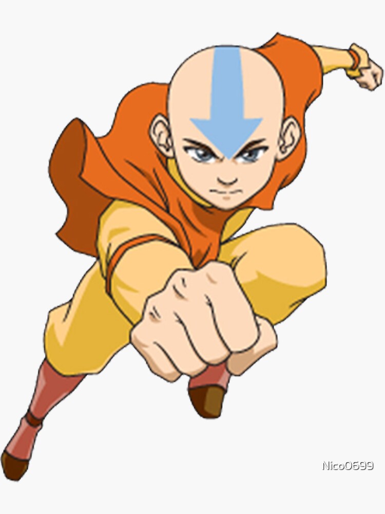 "Aang Fighting" Sticker for Sale by Nico0699 | Redbubble
