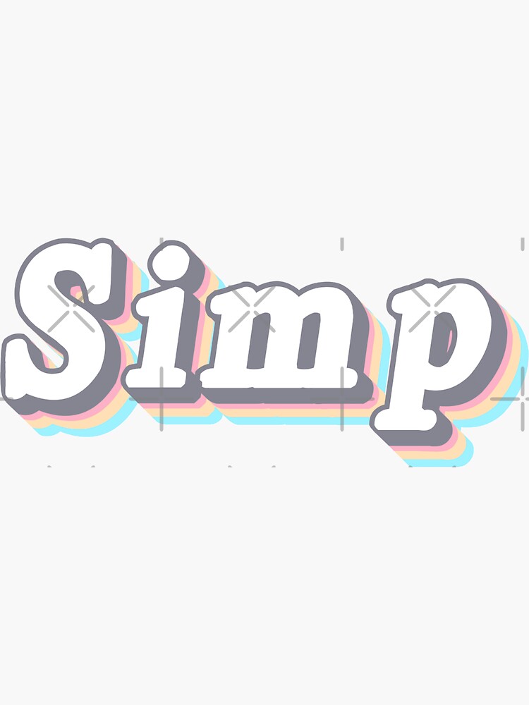 Pegatina «Simp Sticker Pastel Rainbow» de Drawingvild | Redbubble