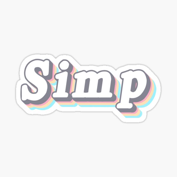 "Simp Sticker Pastel Rainbow" Sticker by Drawingvild | Redbubble