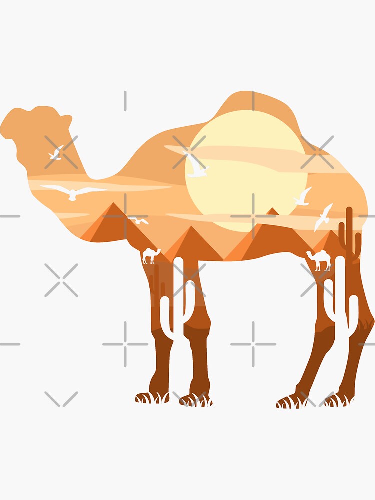 "Camel Scenery" Sticker for Sale by VibrantGifts | Redbubble