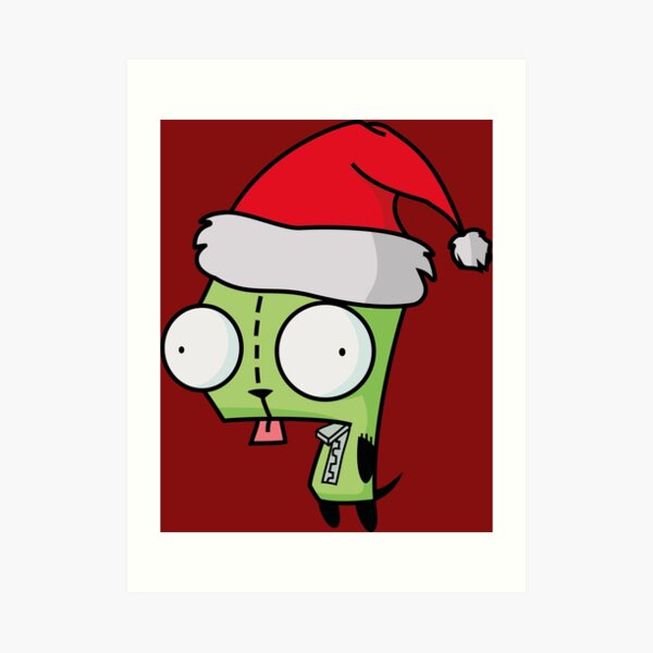"Invader Zim - Santa Gir [Red]" Art Print by KirstieRutter | Redbubble