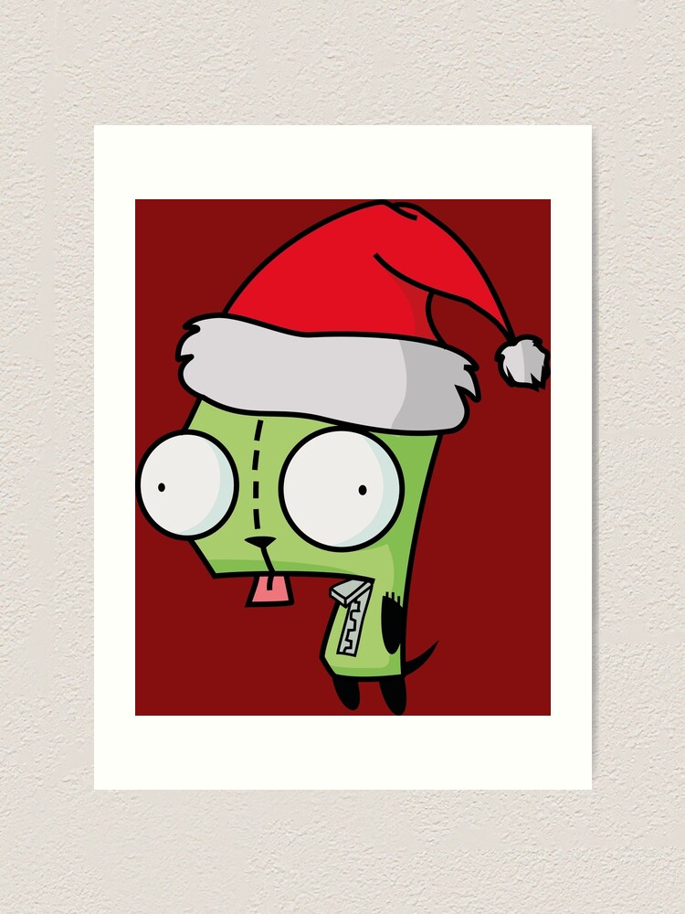 "Invader Zim - Santa Gir [Red]" Art Print by KirstieRutter | Redbubble