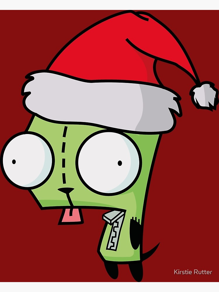 "Invader Zim - Santa Gir [Red]" Art Print by KirstieRutter | Redbubble