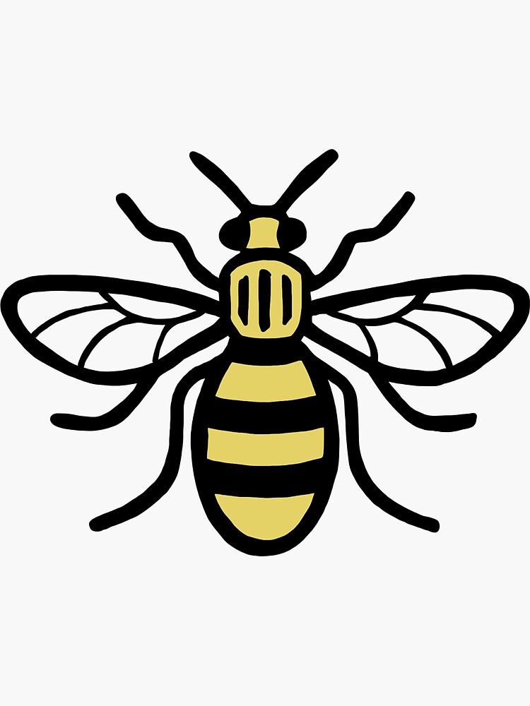 "Manchester Bee" Sticker for Sale by bumbleteesuk | Redbubble