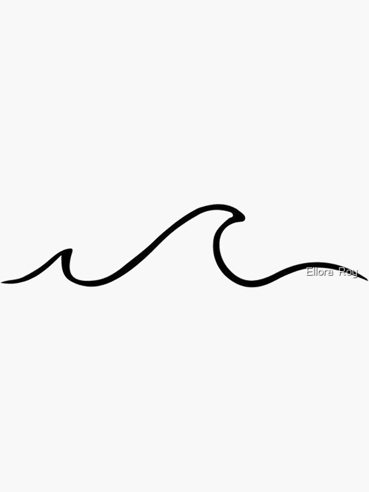 "Double Wave Pattern Drawn" Sticker by ElloraRoy16 | Redbubble